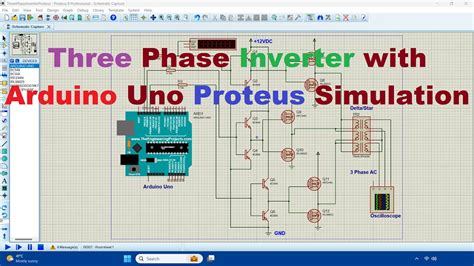 Three Phase Inverter With Arduino Proteus Simulation Youtube