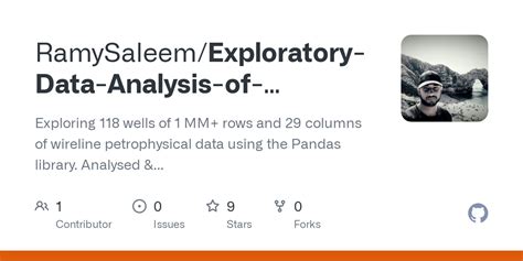 github ramysaleem exploratory data analysis of wireline well log data exploring 118 wells of