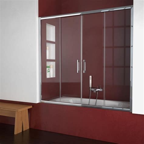 Mampara Baño Corrediza Bañera x Vidrio mm Hojas