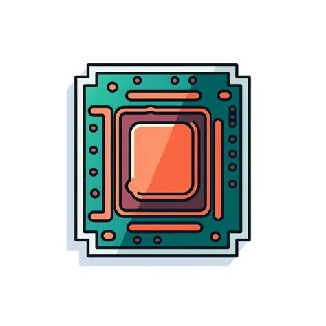 Processor Icon Technology And Computer Symbol Art Logo Illustration