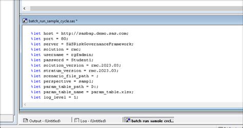 Cycles In Batch Mode In Sas Risk Stratum