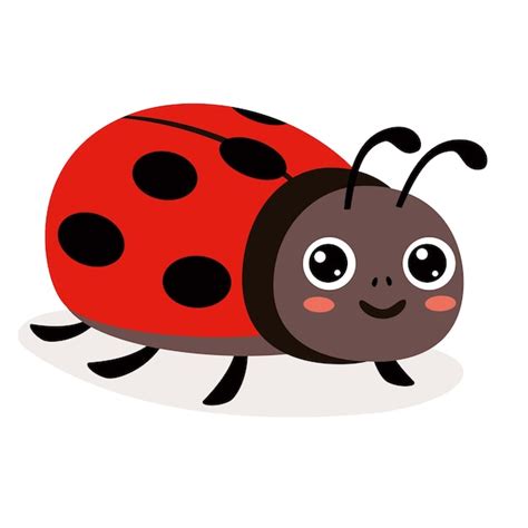 Ilustração Dos Desenhos Animados De Uma Joaninha Vetor Premium