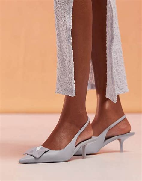 Asos Design Sizzle Schuhe In Blau Mit Verzierung Fersenriemen Und