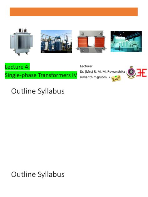 Lecture4 Single Phase Transformers Iv Pdf