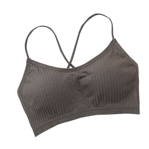 Ashirexll Wireless Bra Racerback Bras For Women Solid Color Cotton