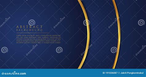 Abstract Circle Shape Overlap Gold Border Metallic Color Pattern Design Stock Vector