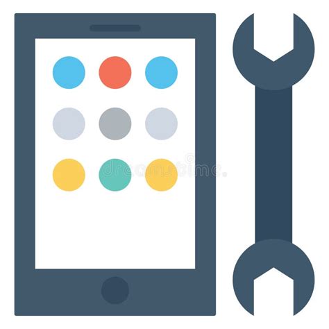 Mobile Entwicklung Isolated Vector Illustration Icon Editierbar Vektor