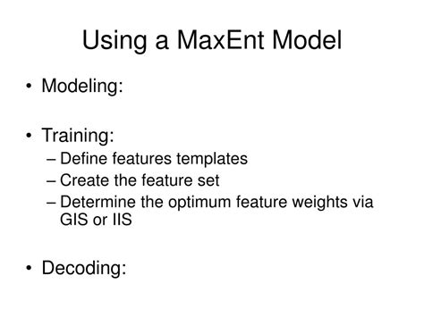 ppt maximum entropy model powerpoint presentation free download id