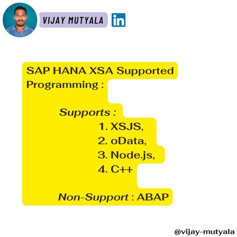 Vijay Mutyala On Linkedin Sap Saphana Sapcommunity Programming Development Like