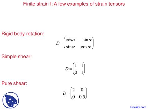 Strain Tensors Structural Geology Lecture Slides Docsity