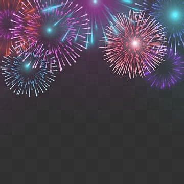 New Years Fireworks White Transparent Orange Pink And Blue New Year Fireworks Pink Blue New