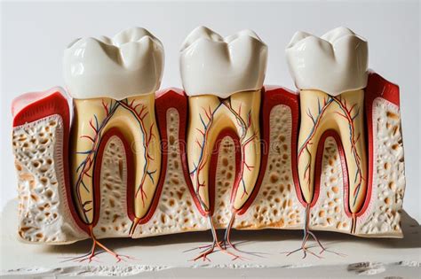 Dental Implant Artificial Tooth Roots Into Jaw Root Canal Of Dental