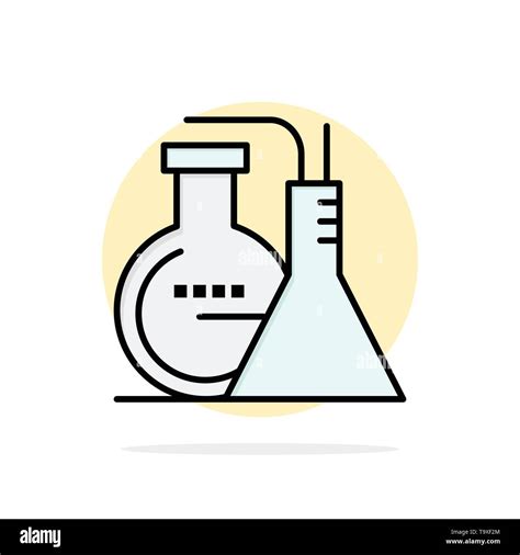Chemicals Reaction Lab Energy Abstract Circle Background Flat Color