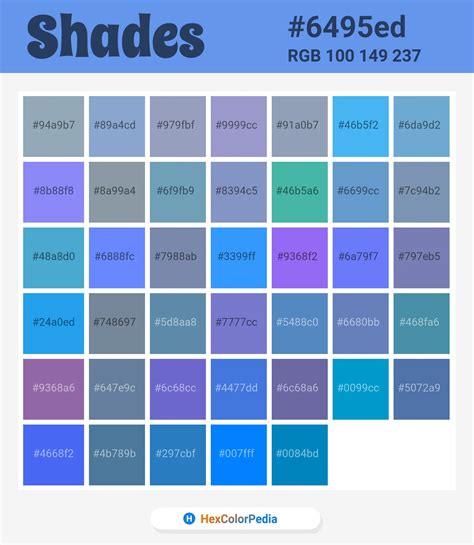 What Is The Color Of Cornflower Blue Hexcolorpedia
