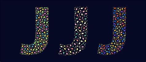 Premium Vector Pattern Colors Leaves Letter J
