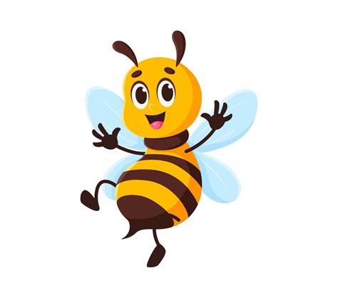 Cartoon Honey Bee Character Cute Honeybee Mascot 54940039 Vector Art