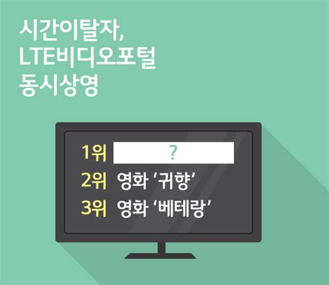 영화 시간이탈자 Lte비디오포털로 보자