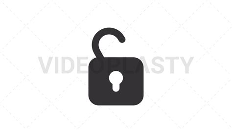 Animated Lock Line Ui Icon Digital Security And Safety Seamless Loop