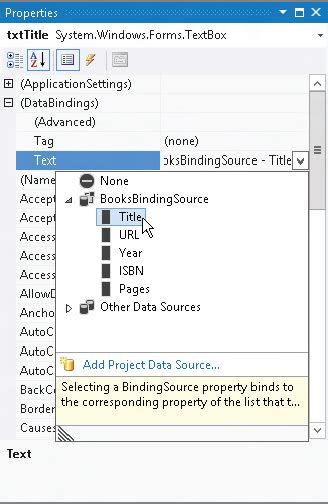 Simple Data Binding Visual Basic 2012 Programmers Reference Book