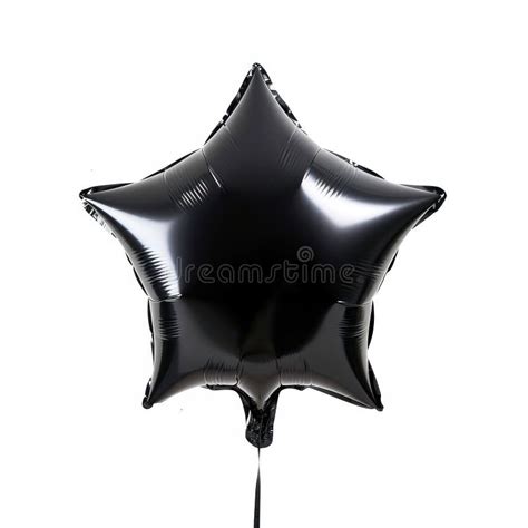 Black Star Balloon For Party Isolated Stock Image Image Of Accessory
