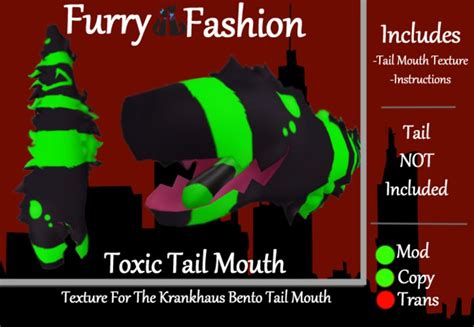 Second Life Marketplace ~ff~ Tail Mouth Mod Toxic