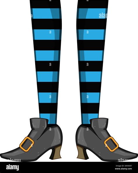 Costume Witch Legs Cartoon Vector Illustration Stock Vector Image Art