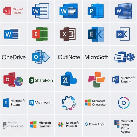 Logos Of All Microsoft Office Programs Illustration Premium Ai