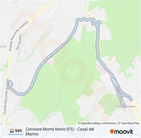 Linea 999 Orari Fermate E Mappe Staz Ne Monte Mario Fs Fl3