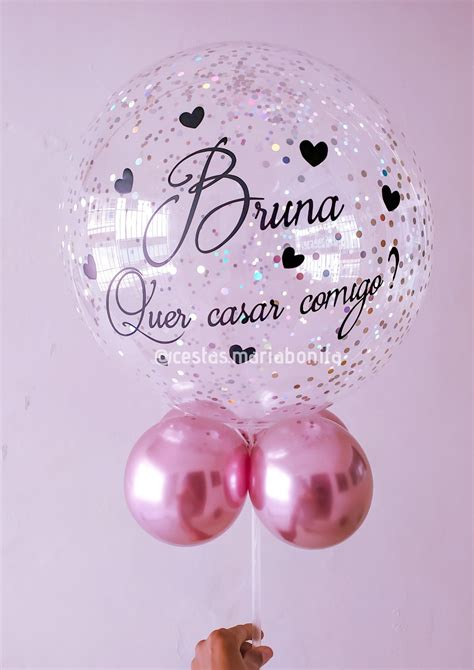 Balão personalizado bubble Balões personalizados Casamento pombinhos