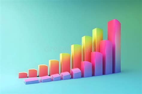 Colorful 3d Bar Graph Shows Exponential Growth Visualizing Data Trends
