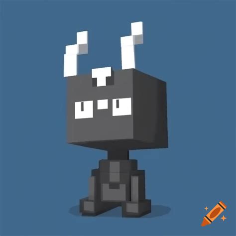 Gray Minecraft Enderman With White Eyes And Horns On Craiyon