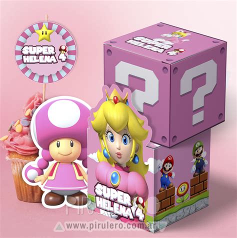 Kit Imprimible Princesa Peach Super Mario Bros Rosa