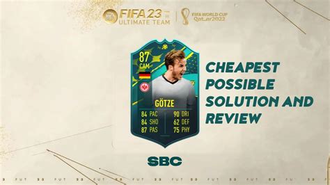 Rated Mario Gotze World Cup Moments SBC Cheapest Possible Solution FUT WIKI