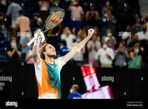 Melbourne Australia January 24 Stefanos Tsitsipas Of Greece