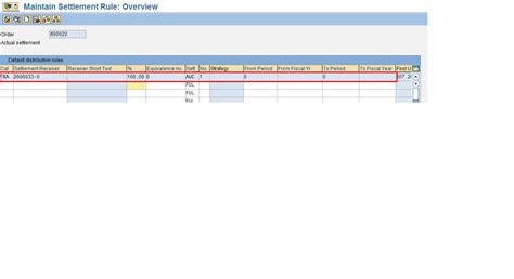 Solved Internal Orders With Line Item Settlement And Auto Sap Community