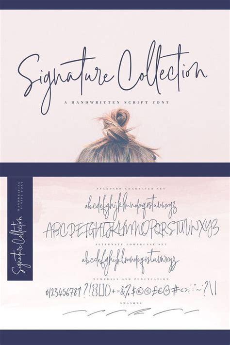 signature collection script font script fonts hand lettering