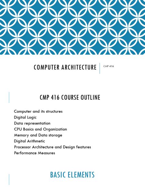 Cmp 416 Architecture Pdf Central Processing Unit Computer Data Storage