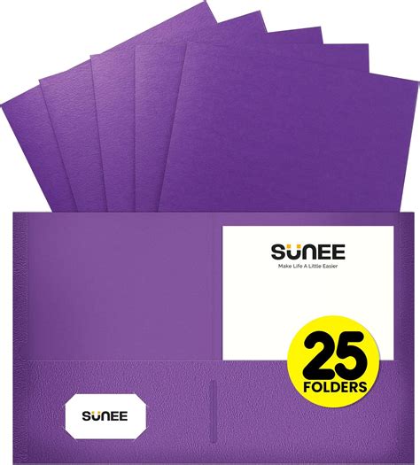 Yeaqee 200 Pack Paper Folders With 2 Pocket Glossy