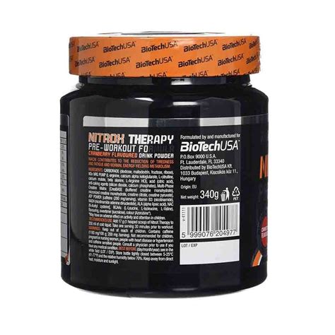 Nitrox Therapy Pre Workout Biotech Usa Aroma Piersica 340g Emagro
