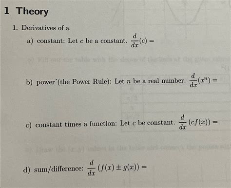 Solved TheoryDerivatives Of Aa Constant Let C Be A Chegg Com