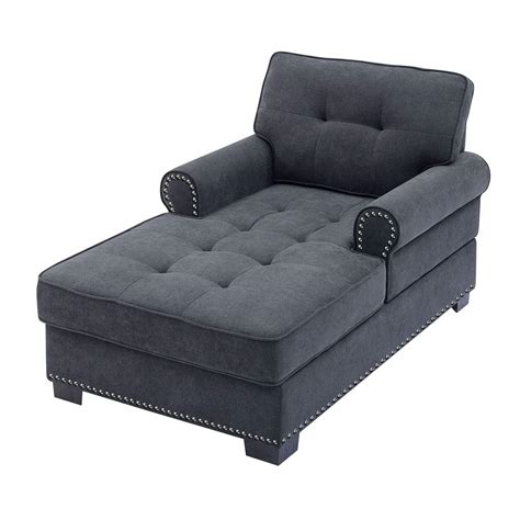 Buy Chaise Lounge Indoor Modern Chaise Lounge Chair 59 Velvet Upholstered Tufted Sofa Recliner