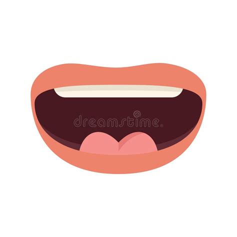 Cartoon Mouth Showing Tongue Sticking Out Illustration Stock Illustration Illustration Of