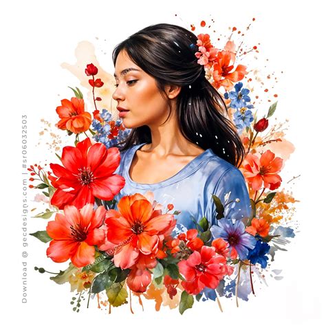 Happy Women S Day Illustration Of Beautiful Flower And Woman S Face