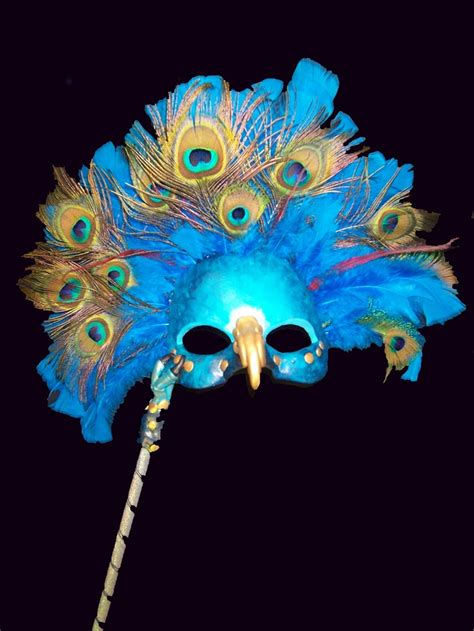 Poly Clay Peacock Mask Hand Crafted By Tara Ellis Peacock Mask