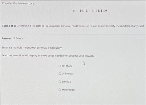 Solved Consider The Following Data 14 14 11 14 11 11 9 Chegg Com