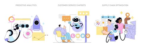 Premium Vector Artificial Intelligence Business Set Predictive