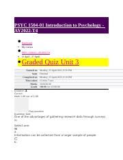 Graded Quiz Unit 3 6 Docx PSYC 1504 01 Introduction To Psychology AY2022 T4 Dashboard My