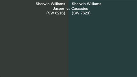 Sherwin Williams Jasper Vs Cascades Side By Side Comparison