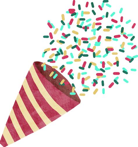 confete e popper de festa 9415028 png