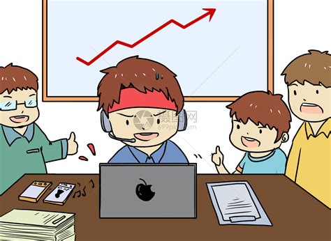 工作效率漫画插画图片下载 正版图片400186338 摄图网